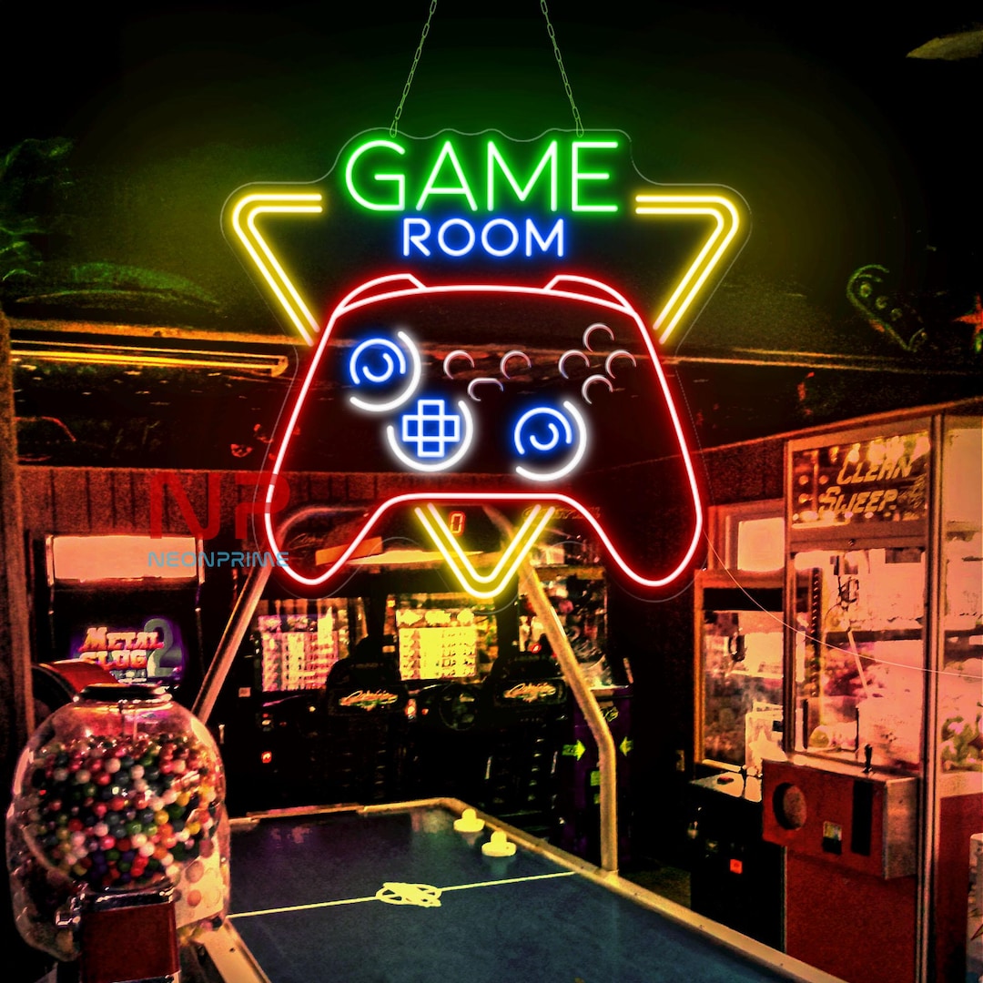 Game Room Sign, Game Room Decor Sign Custom, Party Wall Decor, Neon Led ...