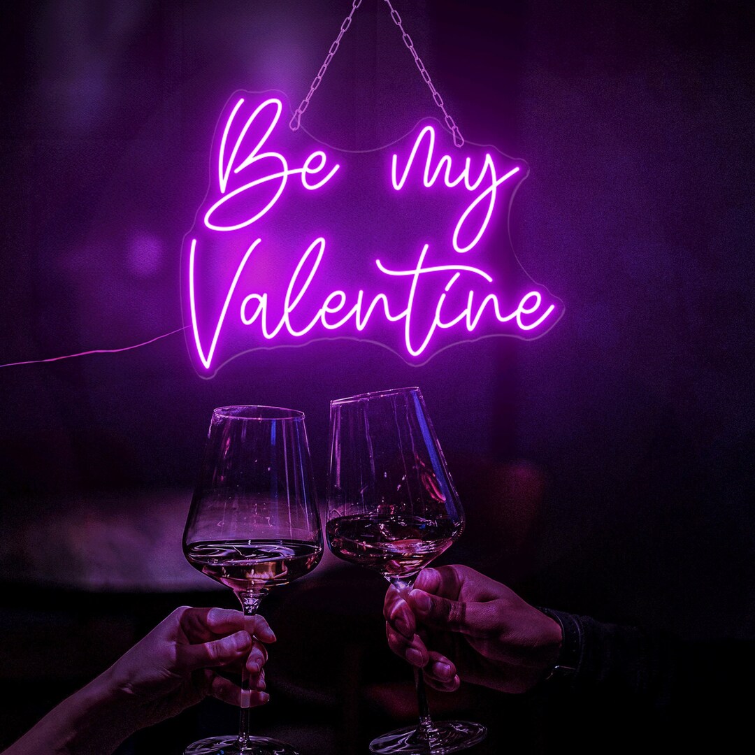 Be My Valentine Neon Sign Valentine Decor Gift for Her Valentine Gift ...