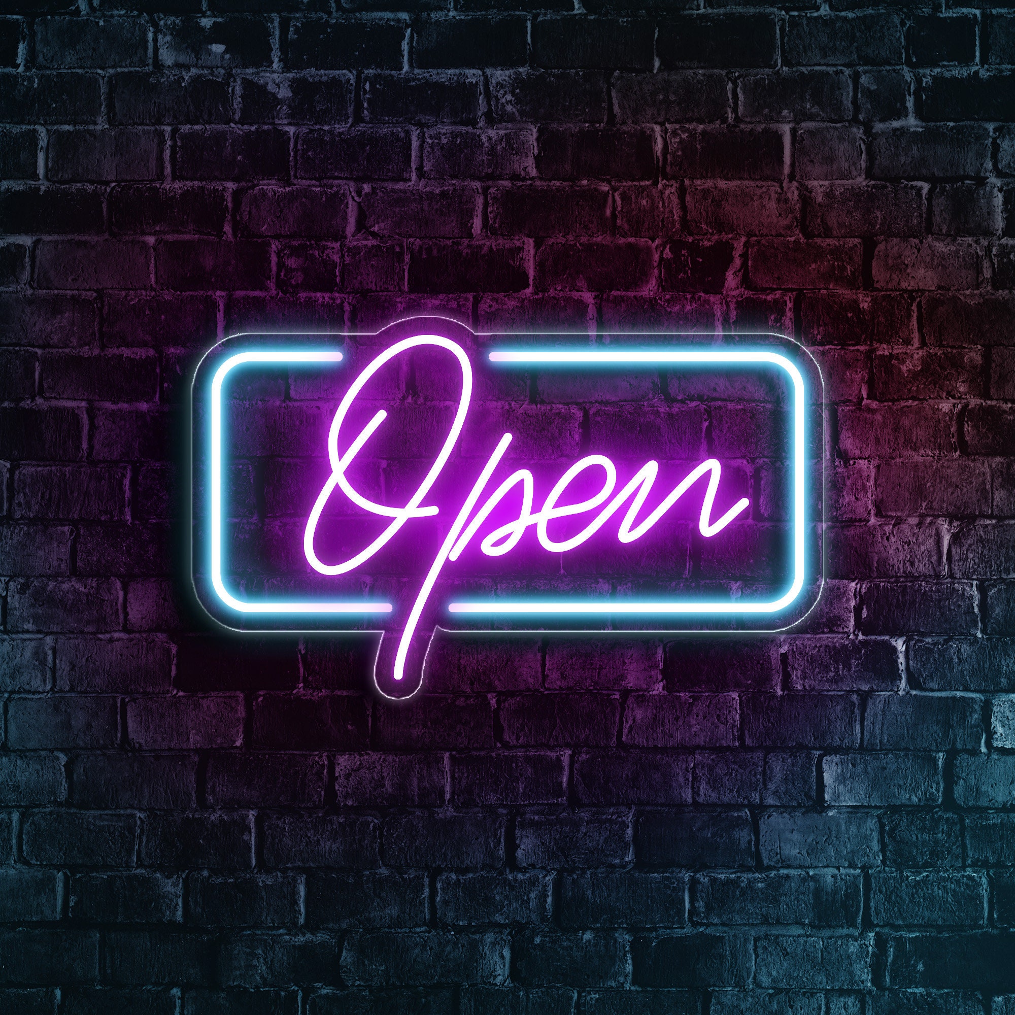 Neon Pink Open Sign