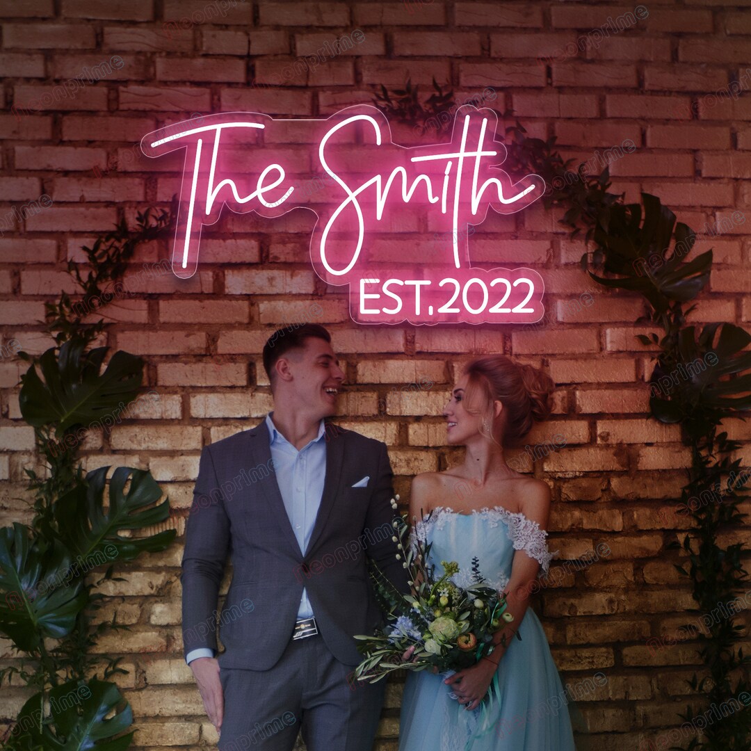Custom Neon Sign Wedding Decor, Neon Wedding Sign Wall Decor, Name Neon ...