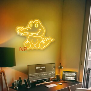 Crocodile Neon Sign Crocodile Neon Light Alligator Neon Sign Neon ...