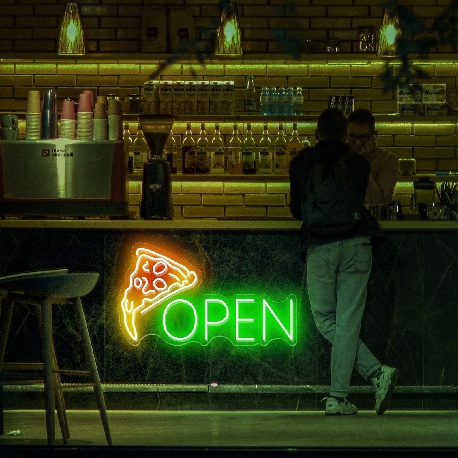 Pizza Neon Sign Open Pizza Led Sign Restaurant Sign Kitchen - Etsy