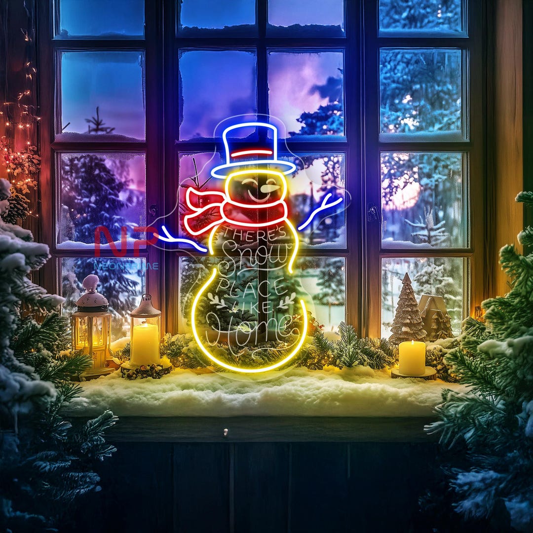 Snowman Neon Sign, Christmas Neon Lights, Home Outdoor Decor, Christmas ...