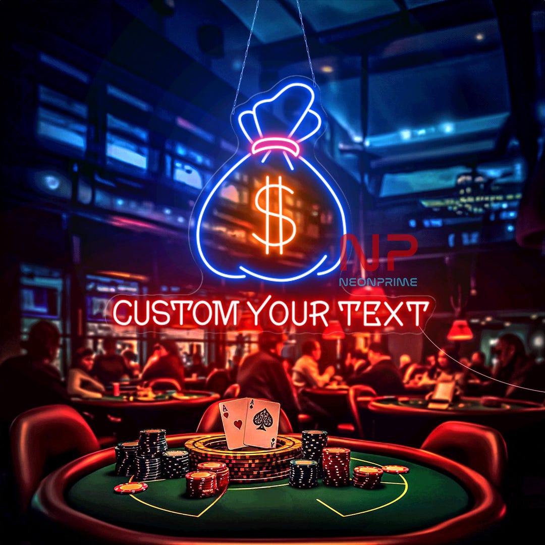 Money Bag Custom Name Neon Sign, Money Bag Led Sign, Money Bag Decor ...