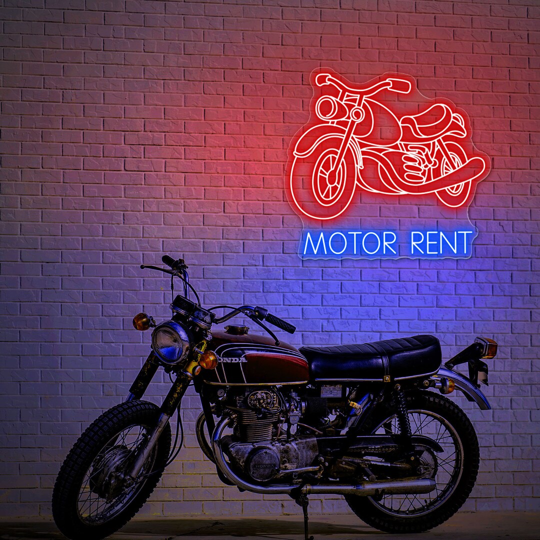 Custom Motor Sign, Motor Neon Sign, Motor Wall Decor, Motorbike Led ...
