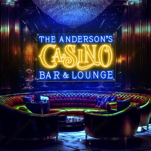 Custom Casino Sign, Poker Room Led Sign, Custom Neon Sign, Game Room ...