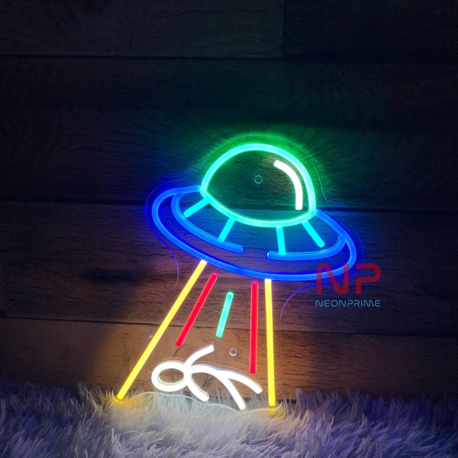 Spaced Out Neon Sign, Alien Spaceman Astronaut Neon Sign, Space LED ...