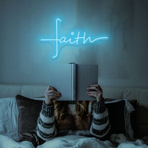 Faith Custom Neon Sign, Cross Jesus Home Decoration,wall Art Decor ...