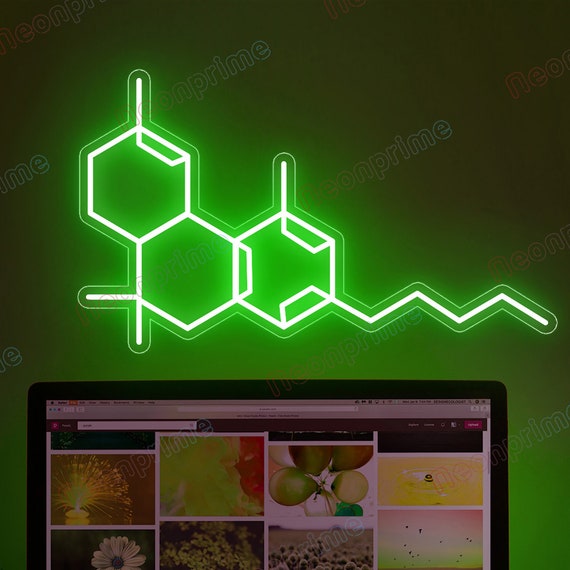 Dopamine Molecule Neon Sign for Hangings Wall Art Decor THC - Etsy