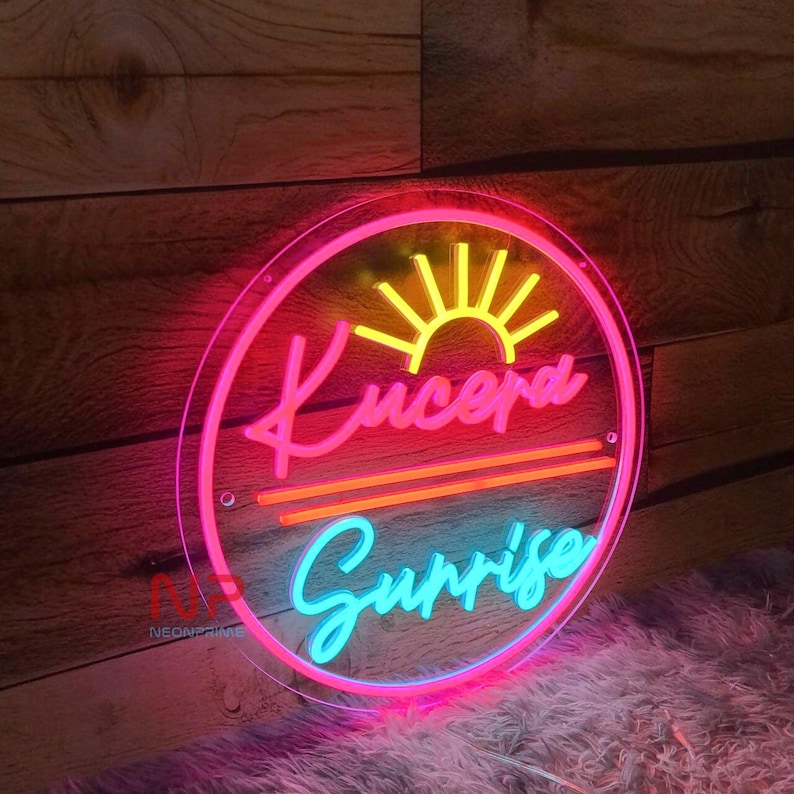 Custom Name Beach Bar Neon Sign, Personalized Lounge Decor, Tropical ...