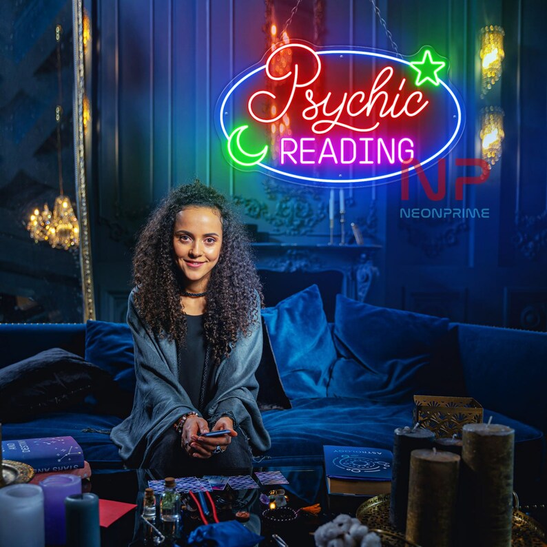Psychic Reading Neon Sign, Psychic Shop Neon, Tarot Decor, Custom Neon ...