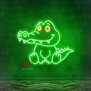 Crocodile Neon Sign Crocodile Neon Light Alligator Neon Sign Neon ...