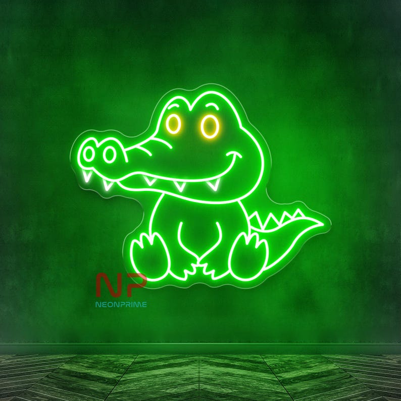 Crocodile Neon Sign Crocodile Neon Light Alligator Neon Sign Neon ...