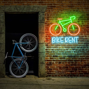 Custom Bike Sign, Bicycle LED Neon Sign, Bicycle Wall Decor, Bike Led ...