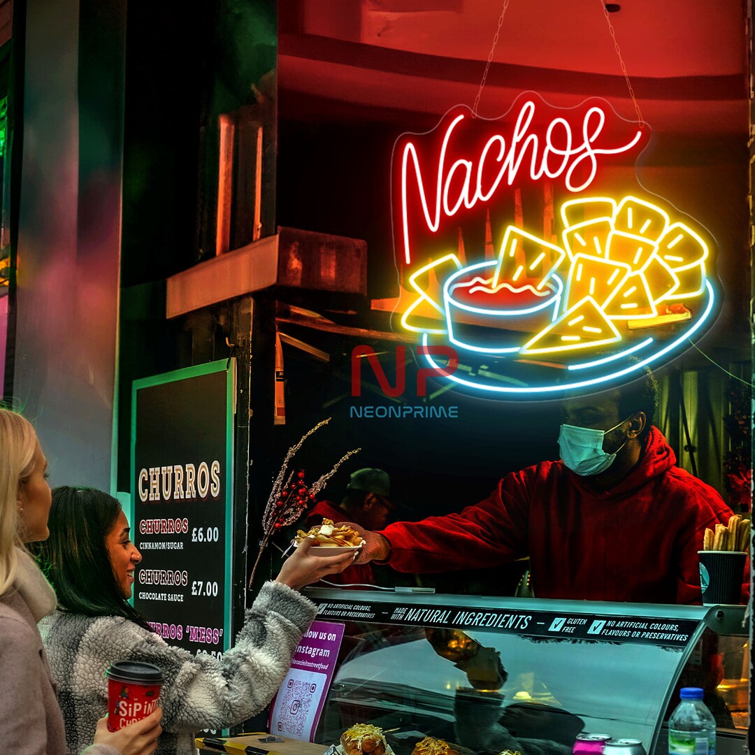 Nachos Neon Sign, Custom Neon Sign, Waterproof Neon Sign, Nachos Led ...