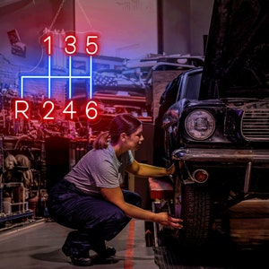 Car Gearbox Neon Sign Gearbox Neon Sign Speed Gear Neon Sign Automotive ...