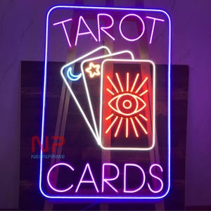 Tarot Readings Neon Sign, Astrology Tarot Sign, Tarot Cards Reading ...