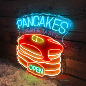 Custom Food Business Logo Neon Sign, Business Neon Sign, Open Neon Sign ...