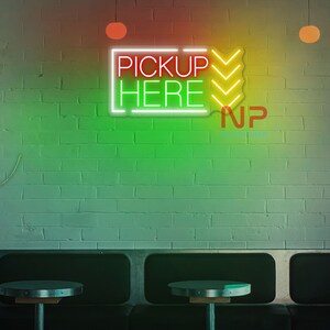 Order Here Pickup Here Neon Sign Custom Neon Sign for Coffee Shop ...