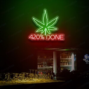 Cannabis Neon Sign Weed Neon Sign Marijuana Hemp Leaf High - Etsy