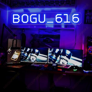 Custom Gamer Tag Neon Sign RGB Custom Gaming Led Sign Gaming Wall Decor ...