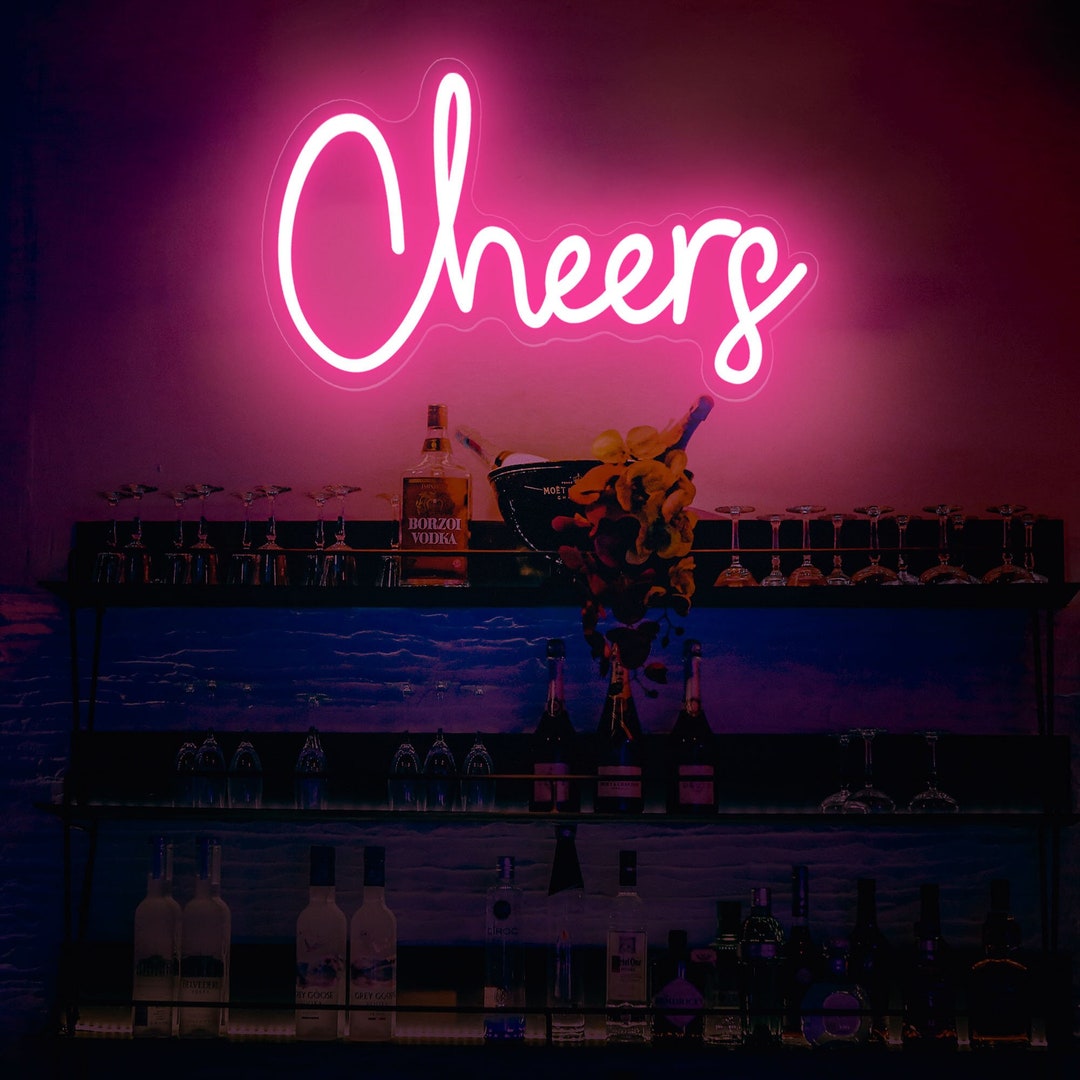 Cheer Neon Sign, Wedding Neon Sign, Bar Sign,custom Neon Sign,home Bar ...