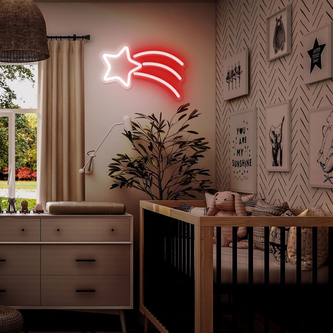 Star Rainbow Neon Sign, Custom Neon Sign Kids Room Neon Sign, Rainbow ...