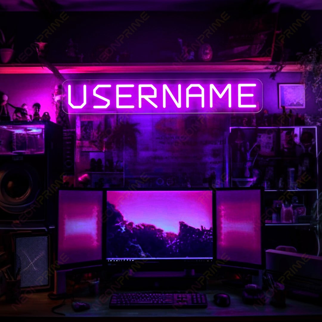 Custom Gamer Tag Neon Sign RGB Custom Gaming Led Sign Gaming Wall Decor ...