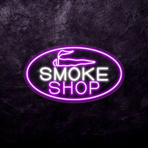 Smoke Shop Led Sign, Custom Neon Sign, Stoner Neon Sign, Smoke Neon ...
