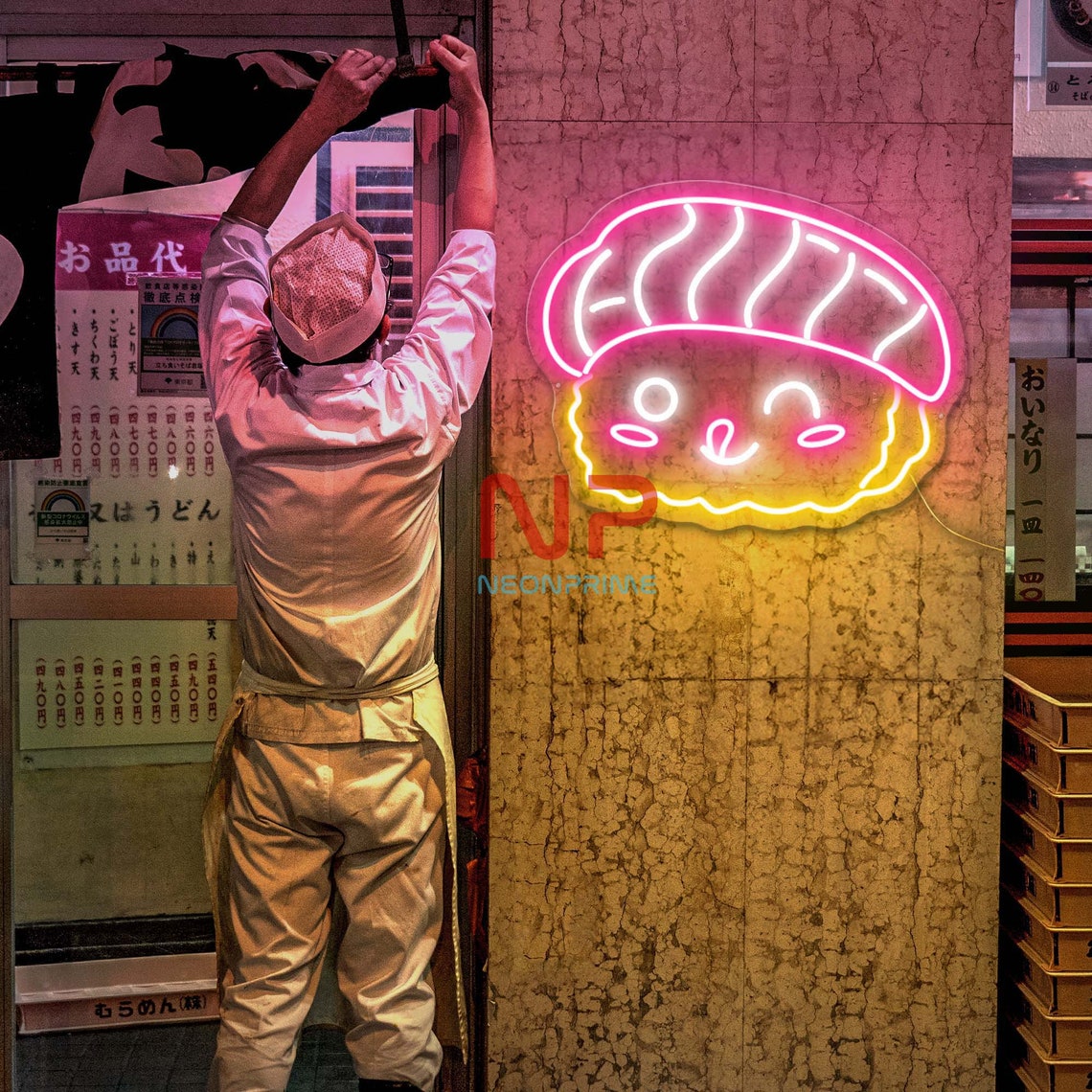 Sushi Neon Sign Sushi Led Sign Custom Sushi Neon Sign Custom Neon Sign ...