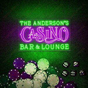 Custom Casino Sign, Poker Room Led Sign, Custom Neon Sign, Game Room ...