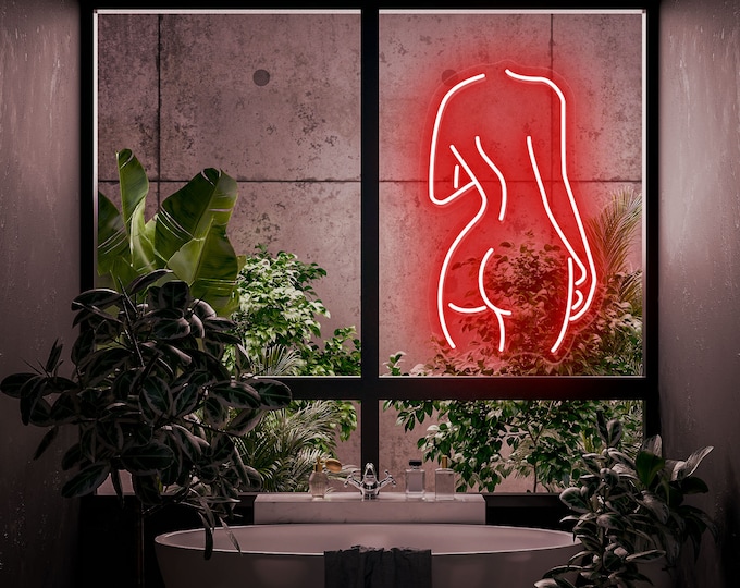 Woman Boby Neon Sign, Woman Body Wall Art, Girl Neon Sign, Pop Art Neon ...