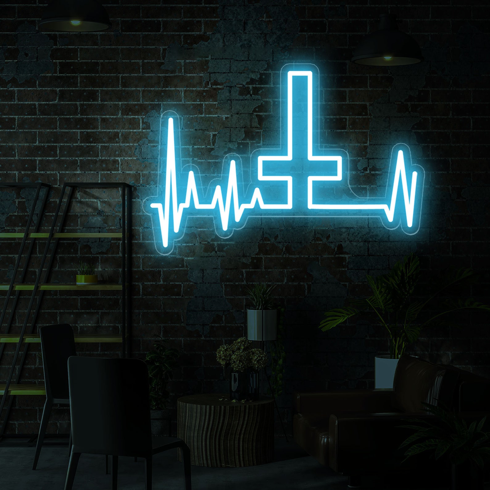 Neon Cross LED Neon Sign, Cross Decor Light, Wall Cross Custom Neon ...