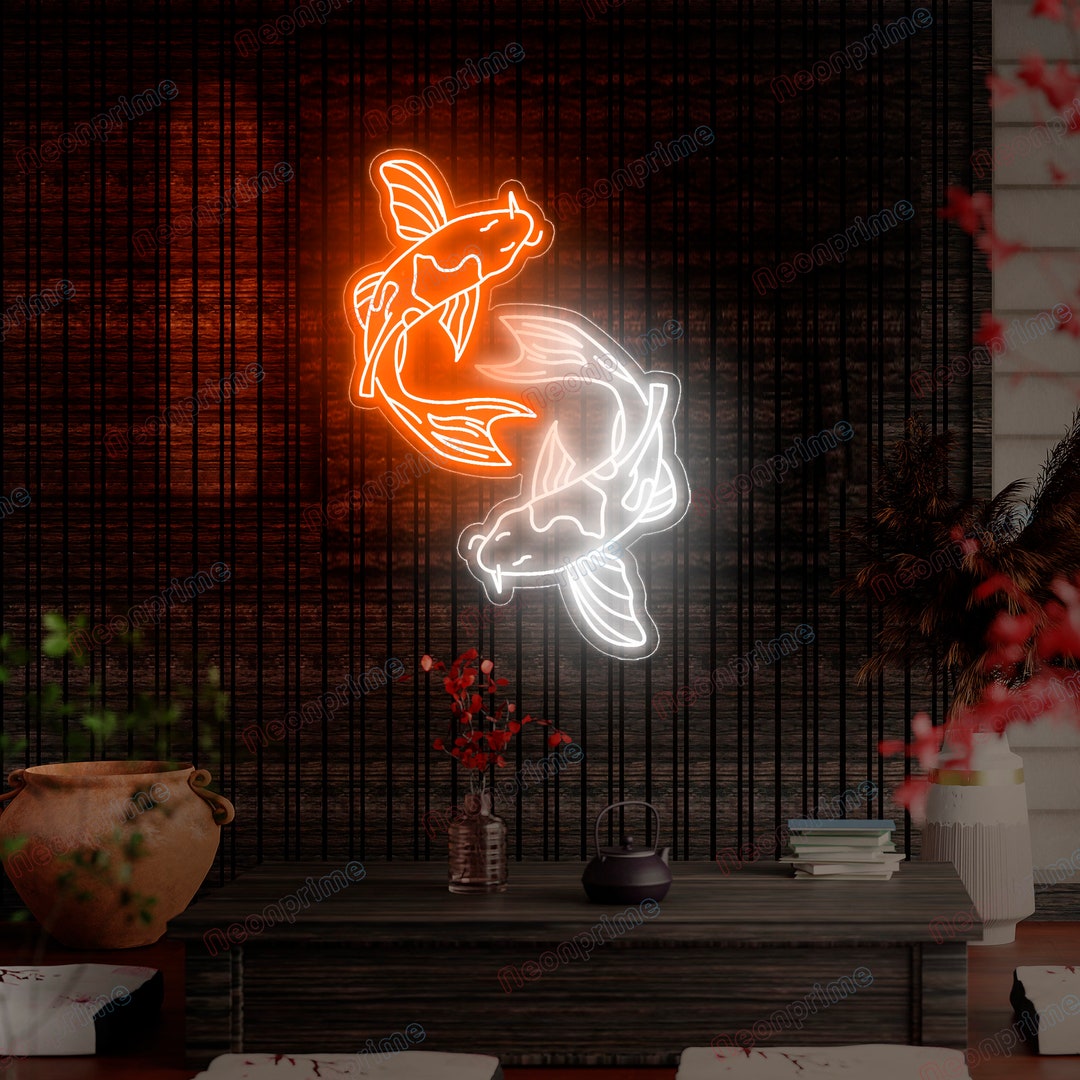 Custom Japan Neon Sign,koi Fish Neon Sign, Japanese Neon Sign, Koi ...
