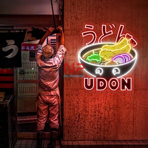 Udon Neon Sign, Japanese Cuisine LED, Japanese Food Led, Udon Light ...