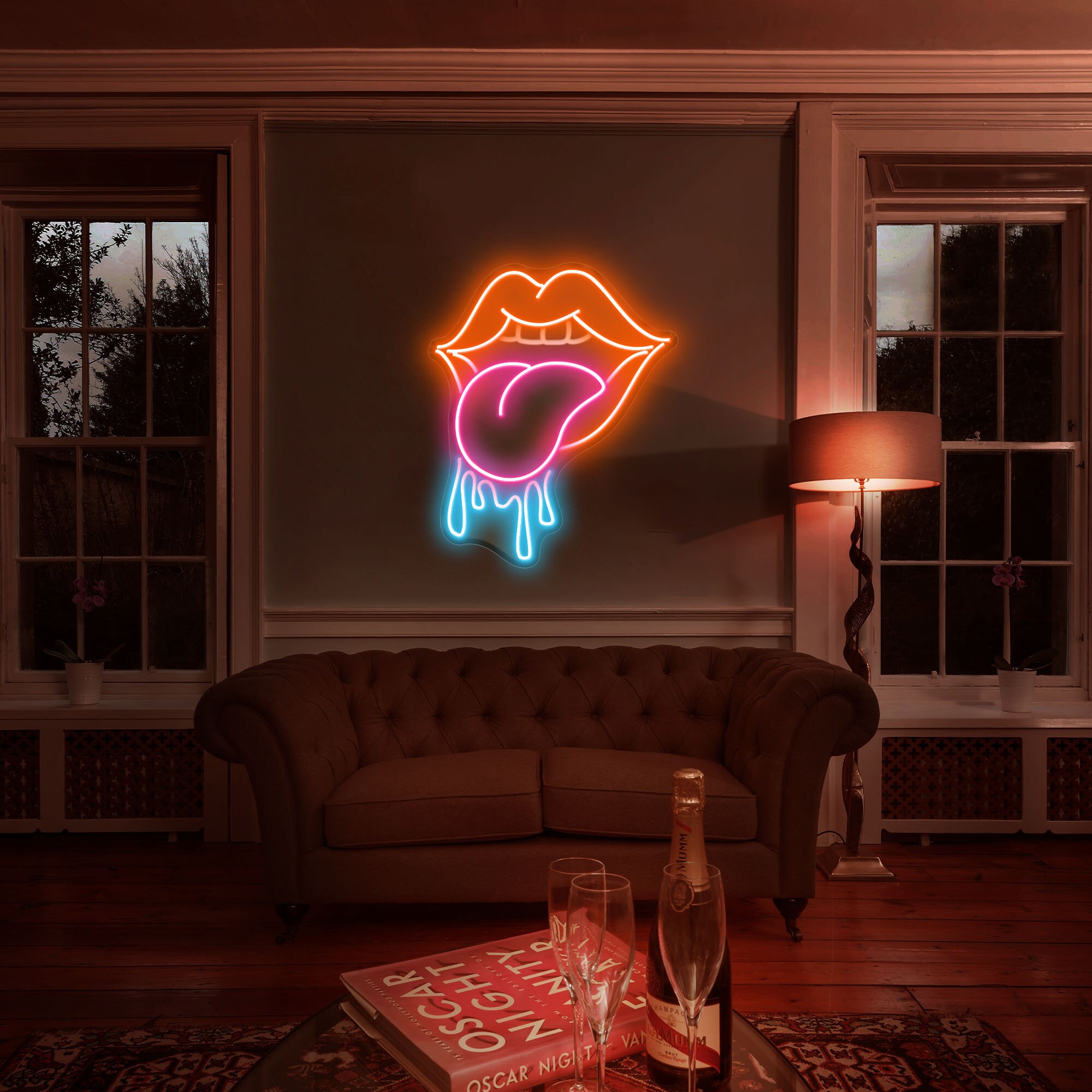 Dripping Lips Neon Sign/ Custom Neon Sign/ Custom Name Neon Sign/ Neon ...