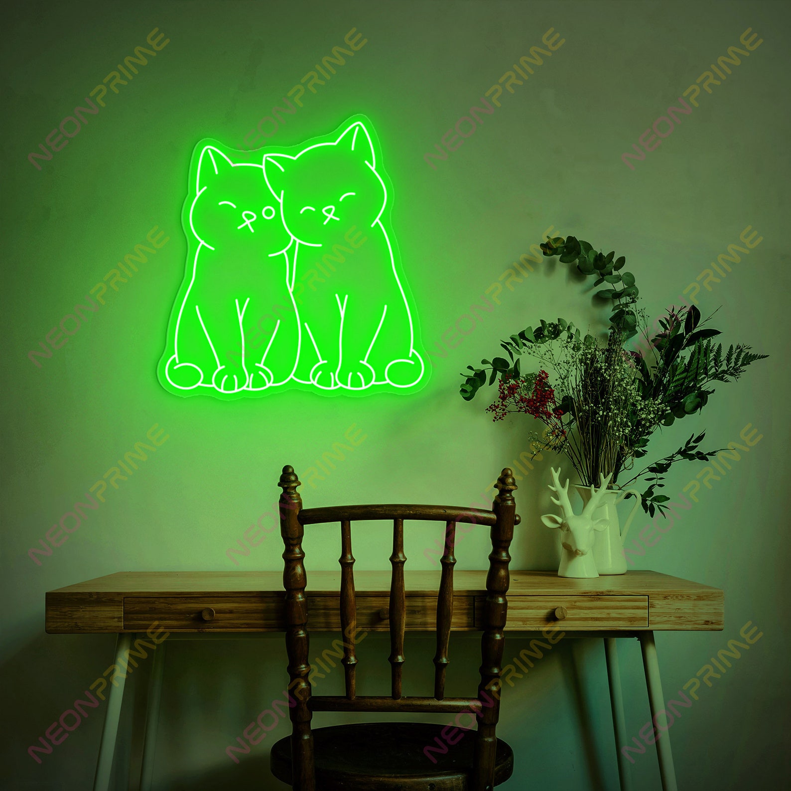 Two Cat Neon Signs, Cute Cat Led Signs, Cat Wall Decor, Pet Lover Gifts ...