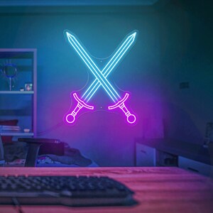 Sword Neon Sign, Game Room Sign, Movie Saber Led Neon Sign Sword ...