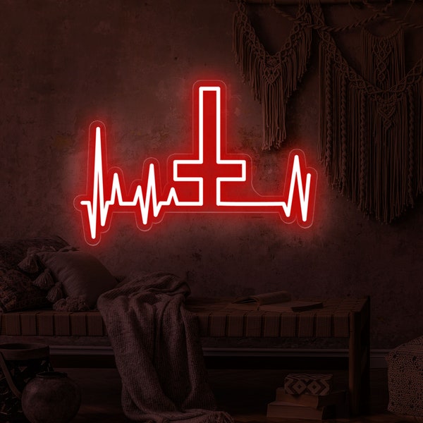 Inverted Cross Neon Light - Etsy