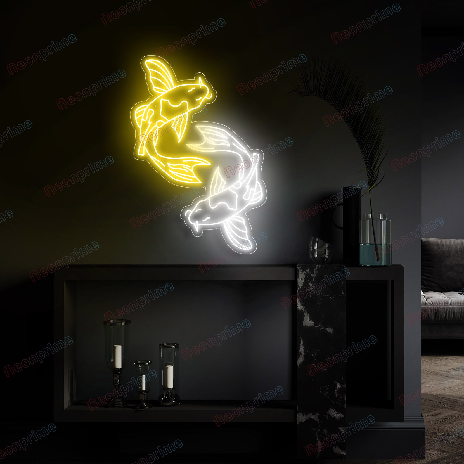 Custom Japan Neon Sign,koi Fish Neon Sign, Japanese Neon Sign, Koi ...