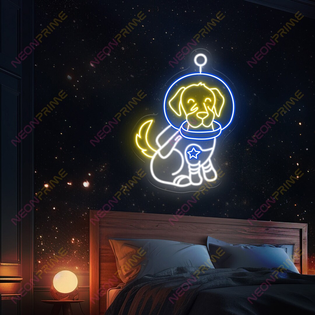 Astronaut Neon Signs, Dog Neon Sign, Space Neon Light, Birthday Gifts ...