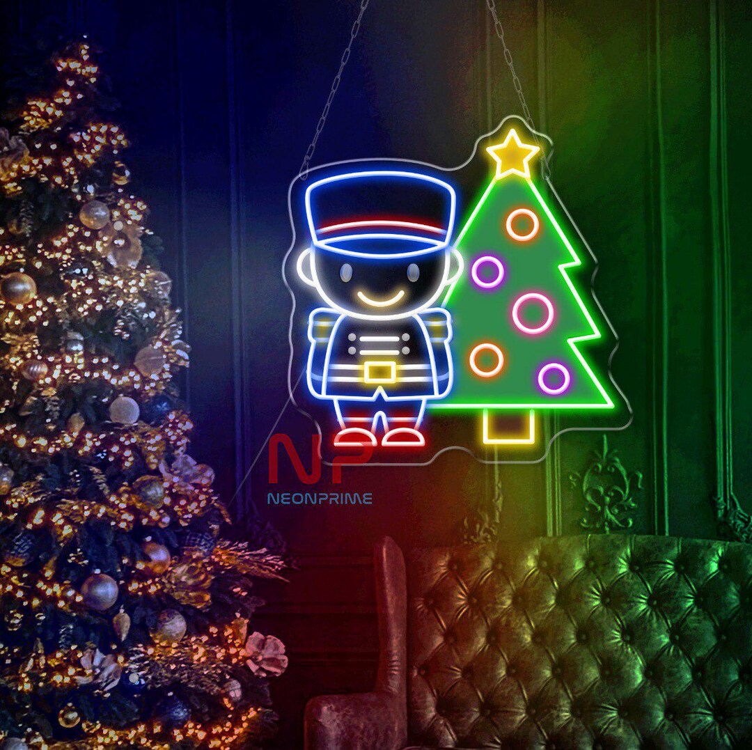 Nutcracker LED Neon Sign, Merry Christmas Neon Sign, Christmas Holiday ...