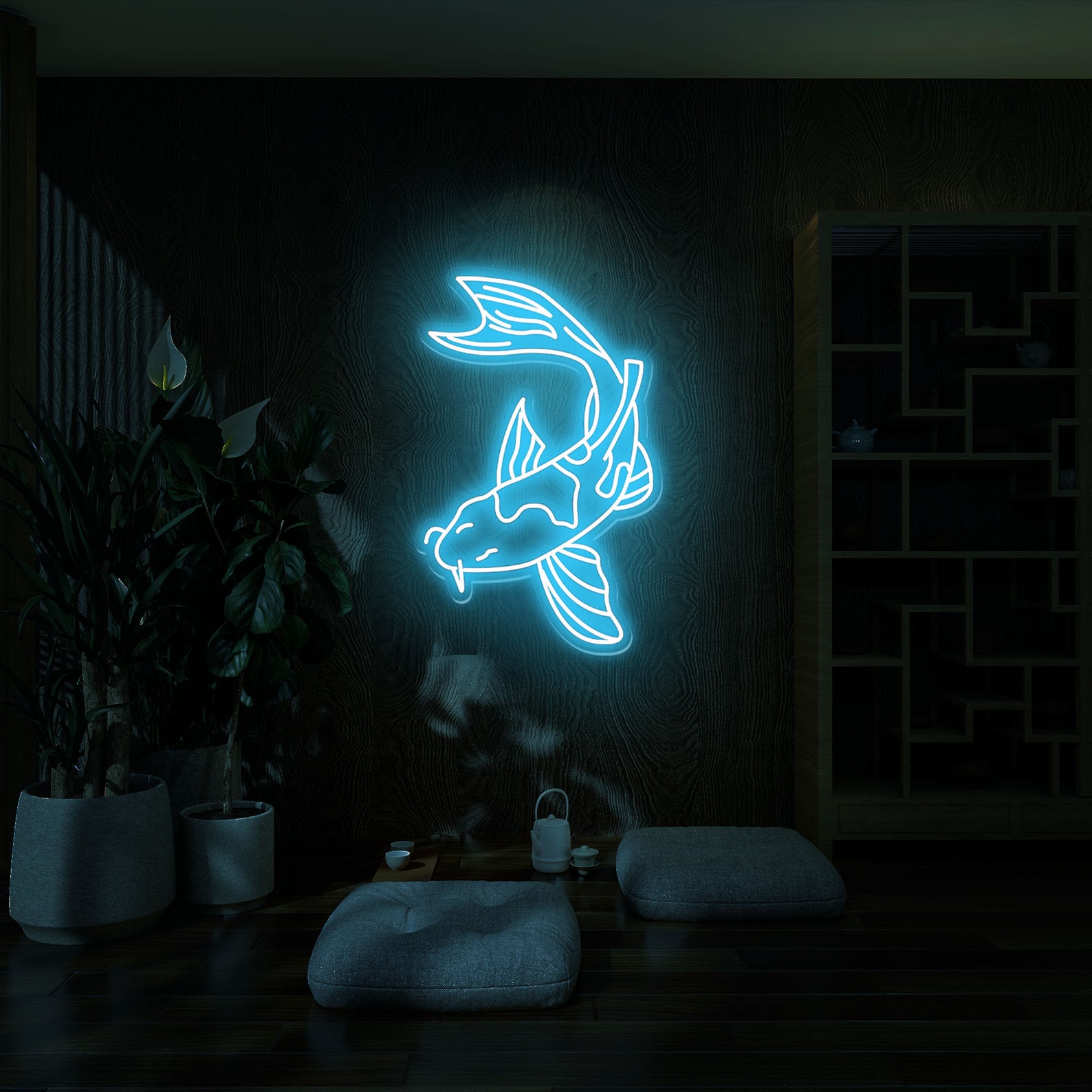 Koi Fish Neon Sign, Japanese Neon Sign, Custom Japan Neon Sign, Koi ...