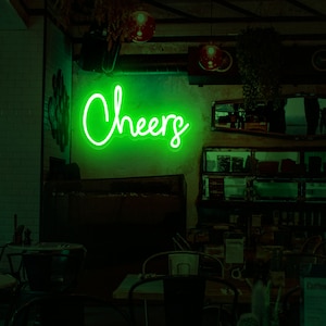 Cheer Neon Sign, Wedding Neon Sign, Bar Sign,custom Neon Sign,home Bar ...