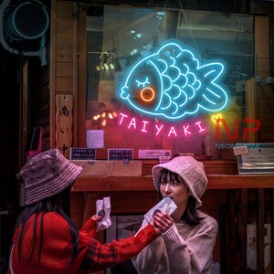 Cute Taiyaki Neon Sign Japanese Taiyaki Fish Led Light Taiyaki Shop ...