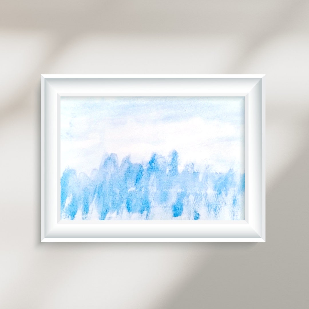 Blue Abstract Art Print - Etsy