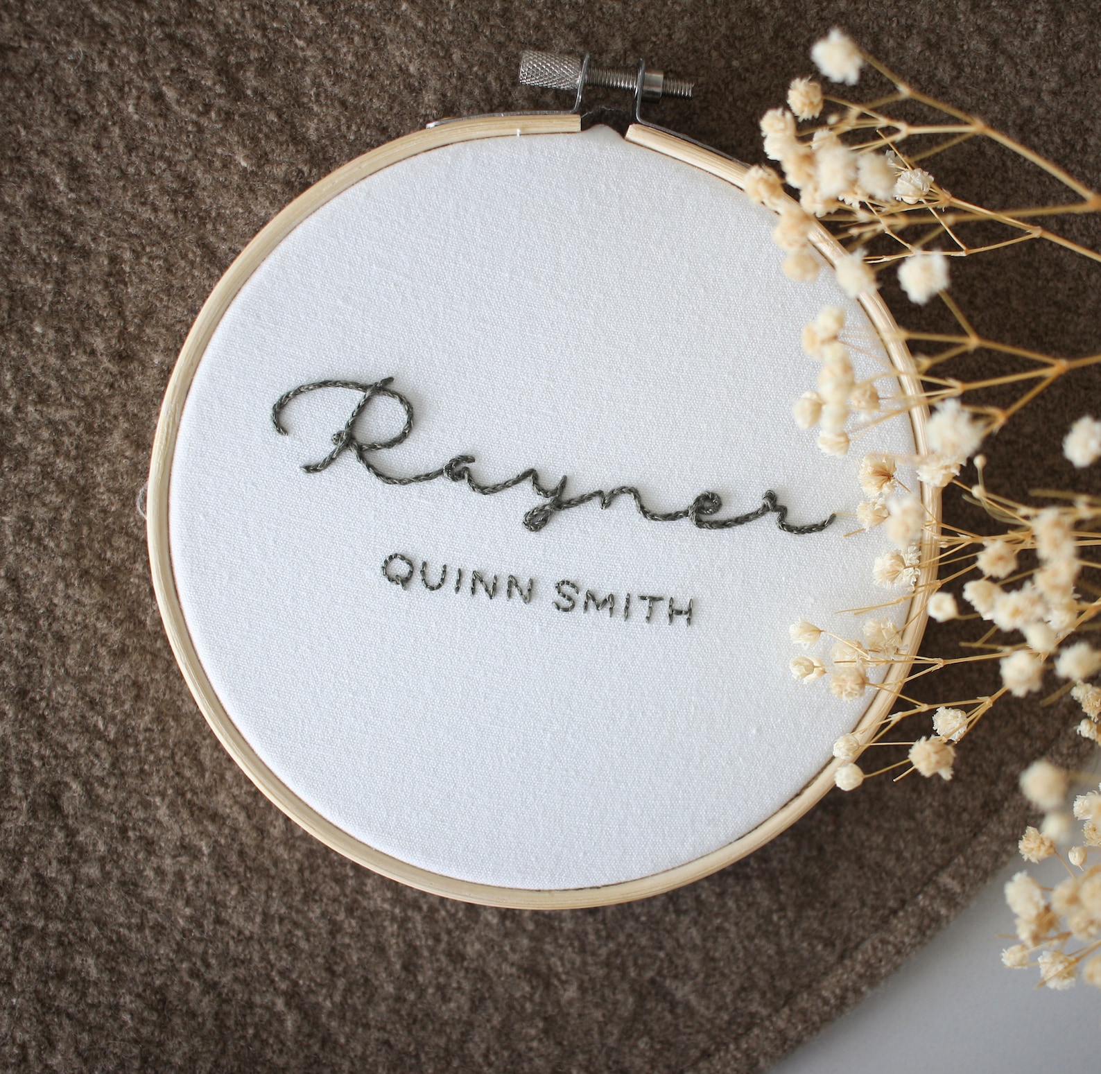 Baby Name Embroidery Baby Announcement New Baby Baby Gift Personalized ...