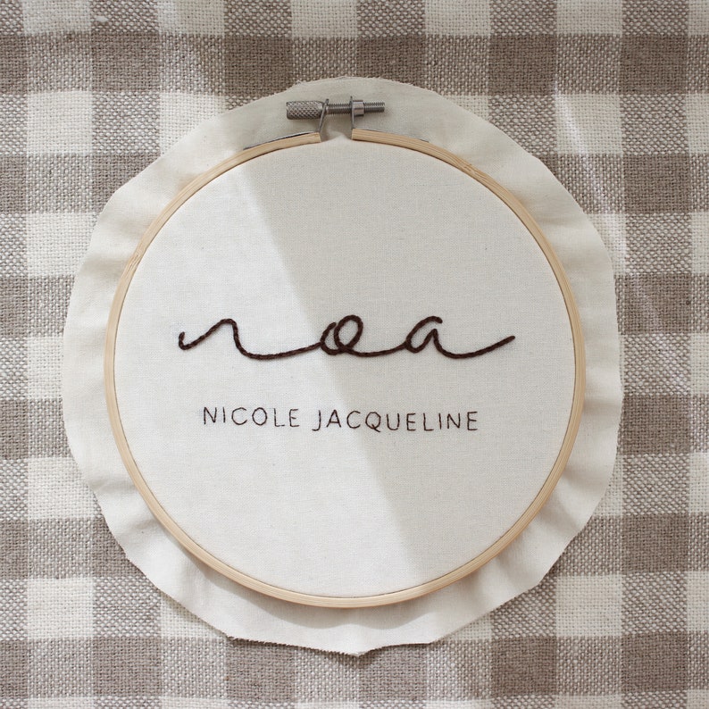 Baby Name Embroidery Baby Announcement New Baby Baby Gift Personalized ...