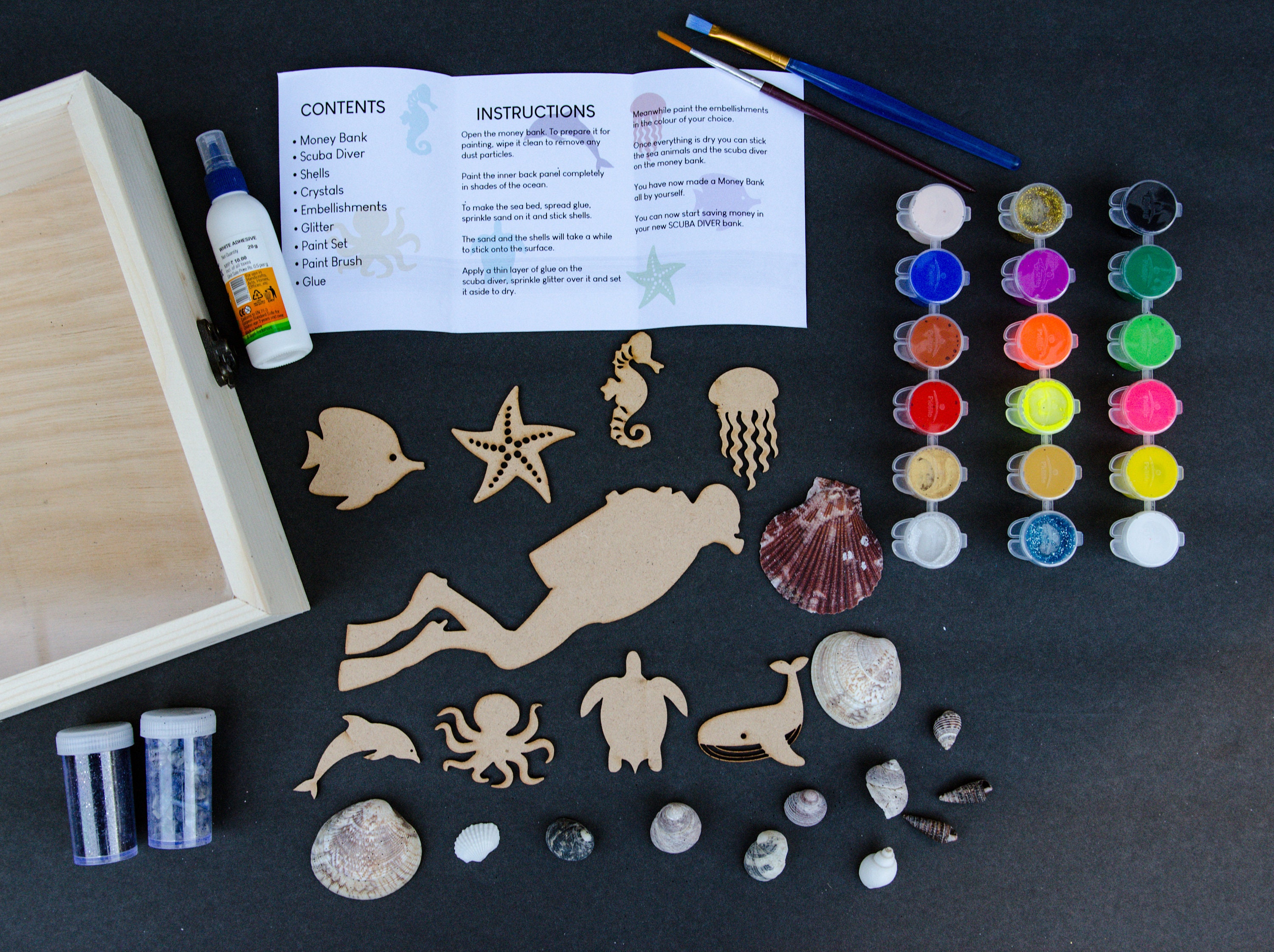 Under the Sea Craft Kit for Kids DIY Art Scuba Diver Sea Creatures Fund ...