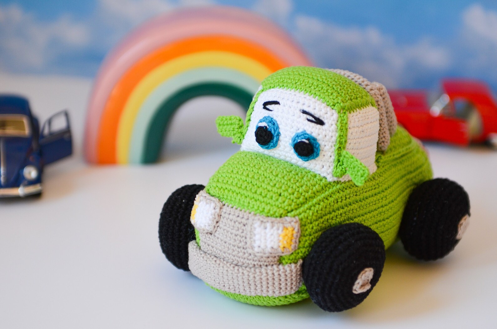 Hand Knitted Amigurumi Crochet Car Soft Toy - Etsy